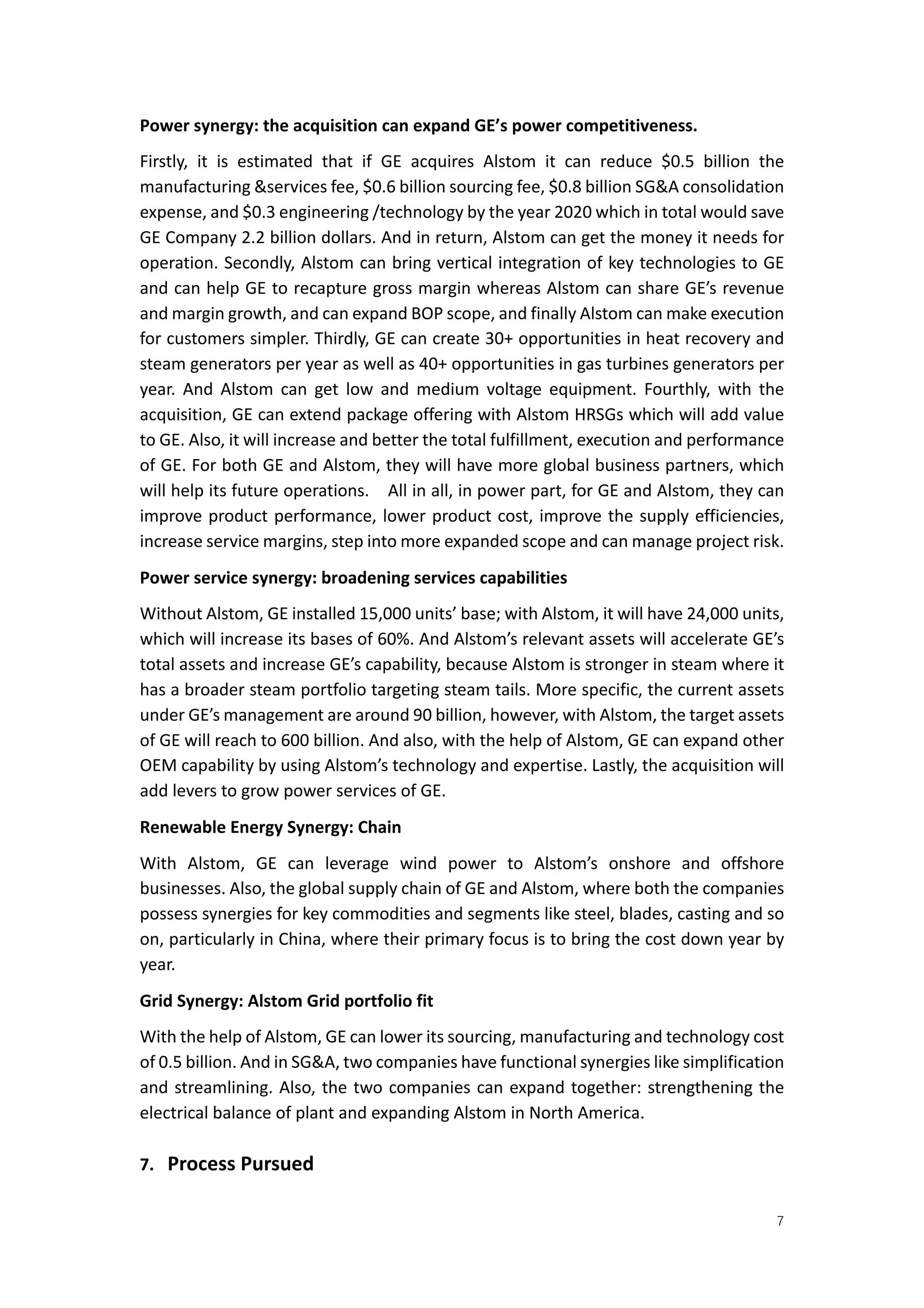 The M&A project of GE and Alstom | PDF