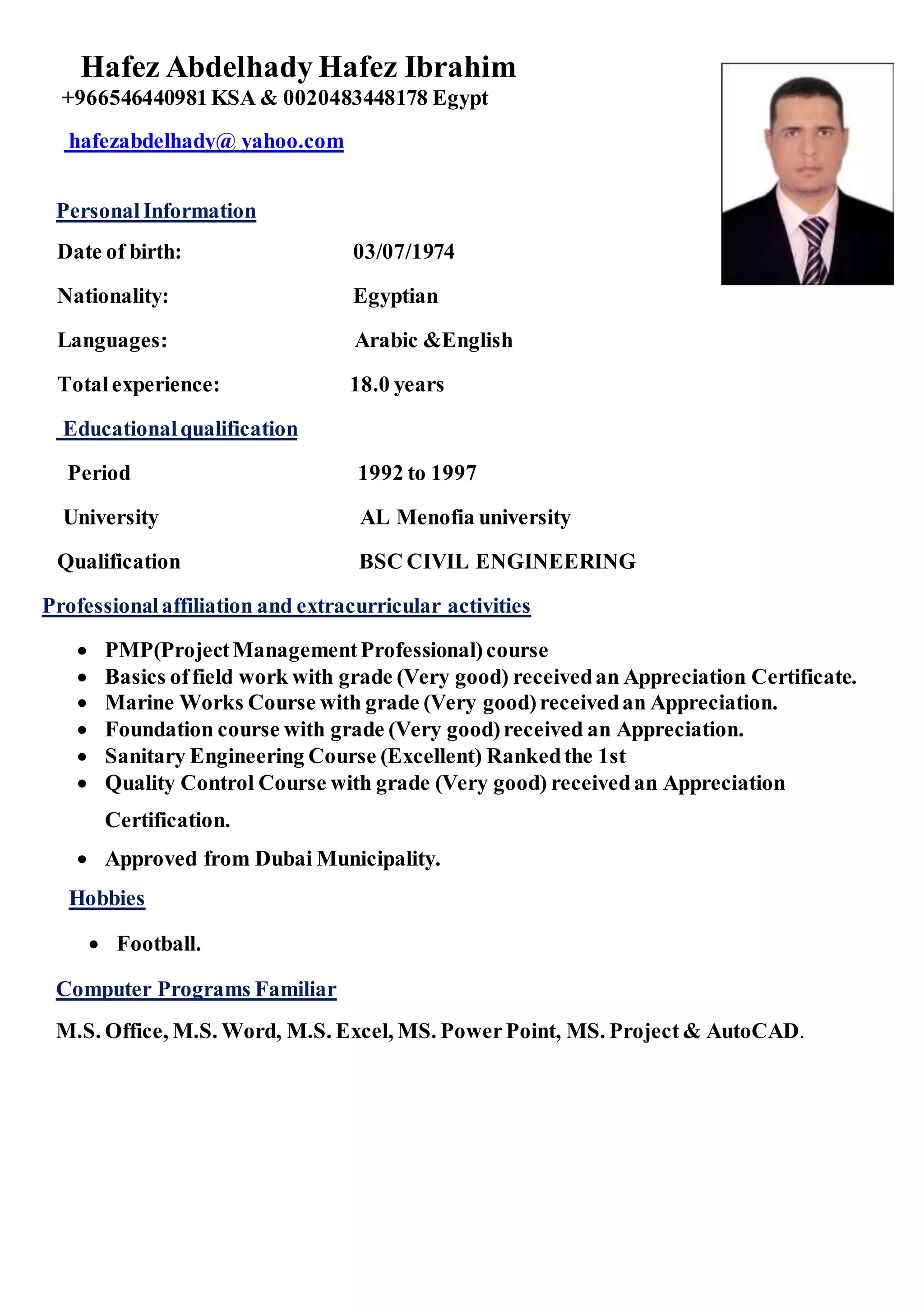 Hafez CV | PDF