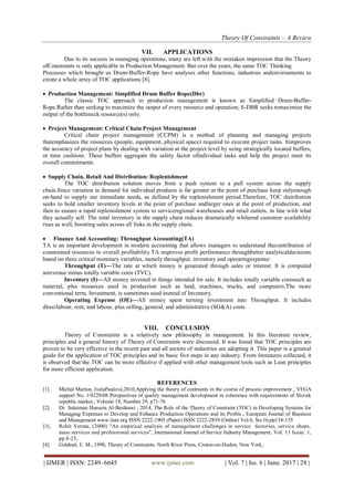 Theory of Constraints – A Review | PDF