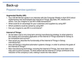 Interview with Solvay | PPT