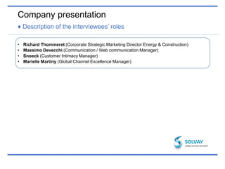 Interview with Solvay | PPT