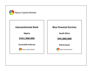 NCM 2015 Selected Transactions | PDF