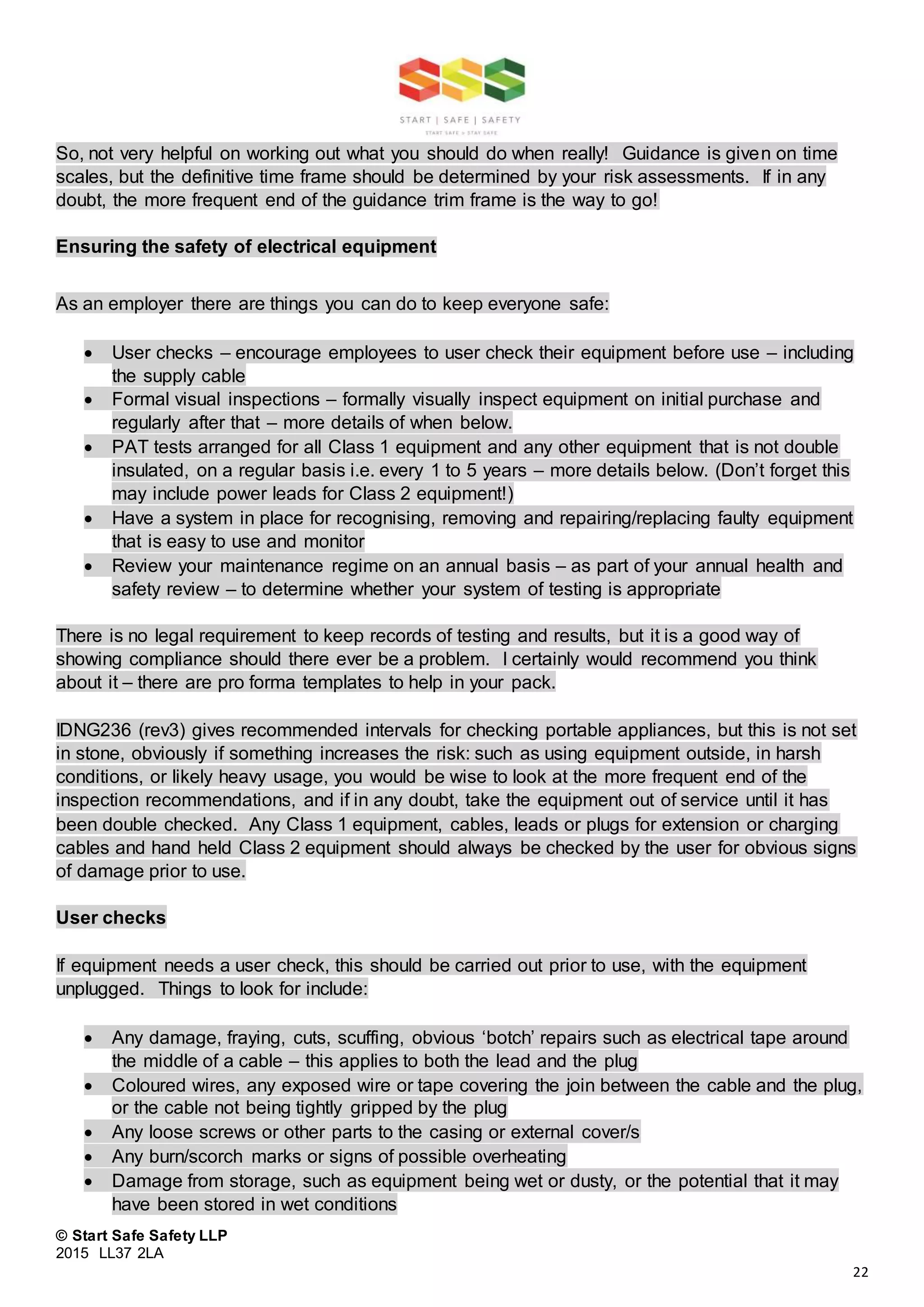 Sample Start Safe Safety H&S Pack (S1) | PDF