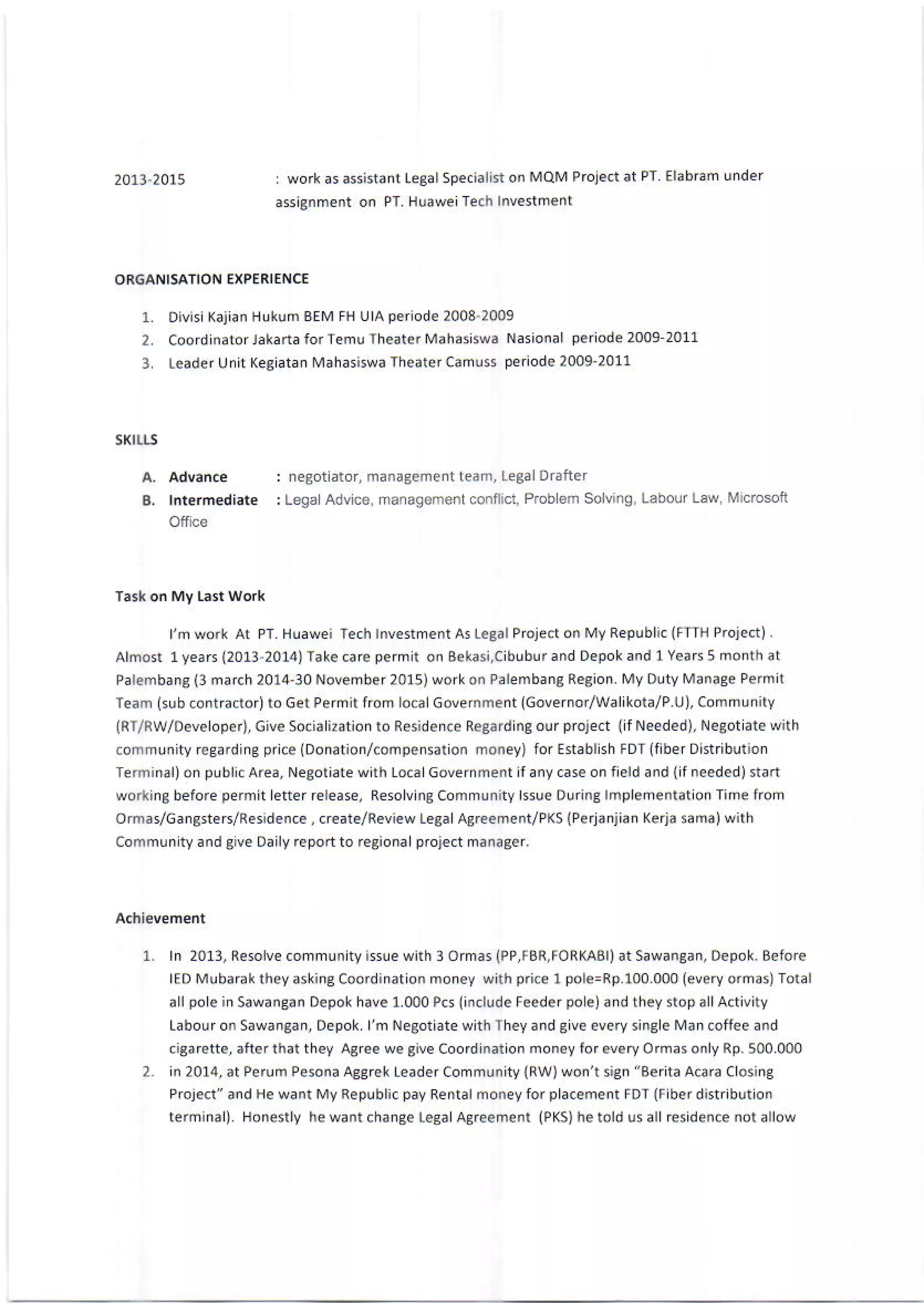 cv,ijazah dan skk | PDF