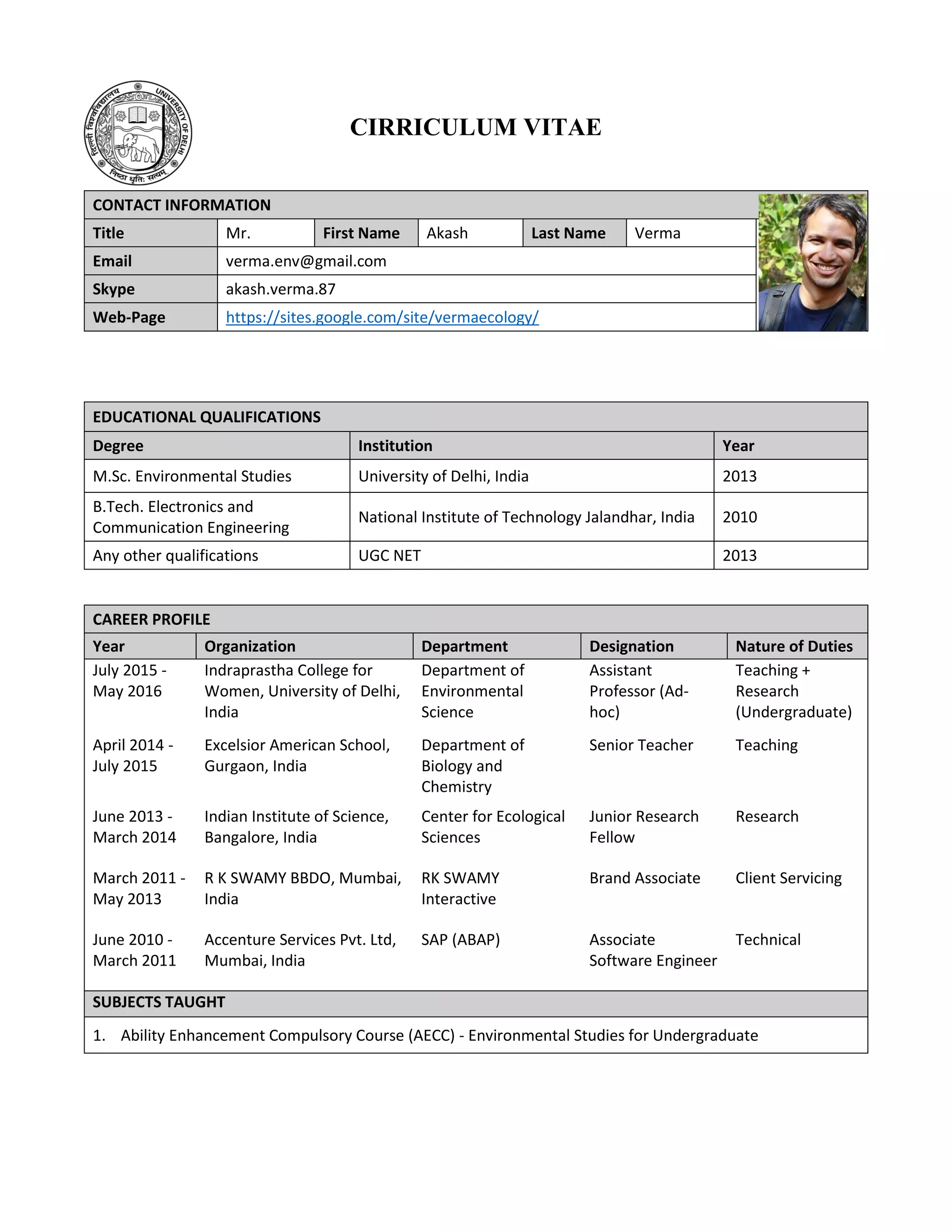 Akash Verma CV | PDF