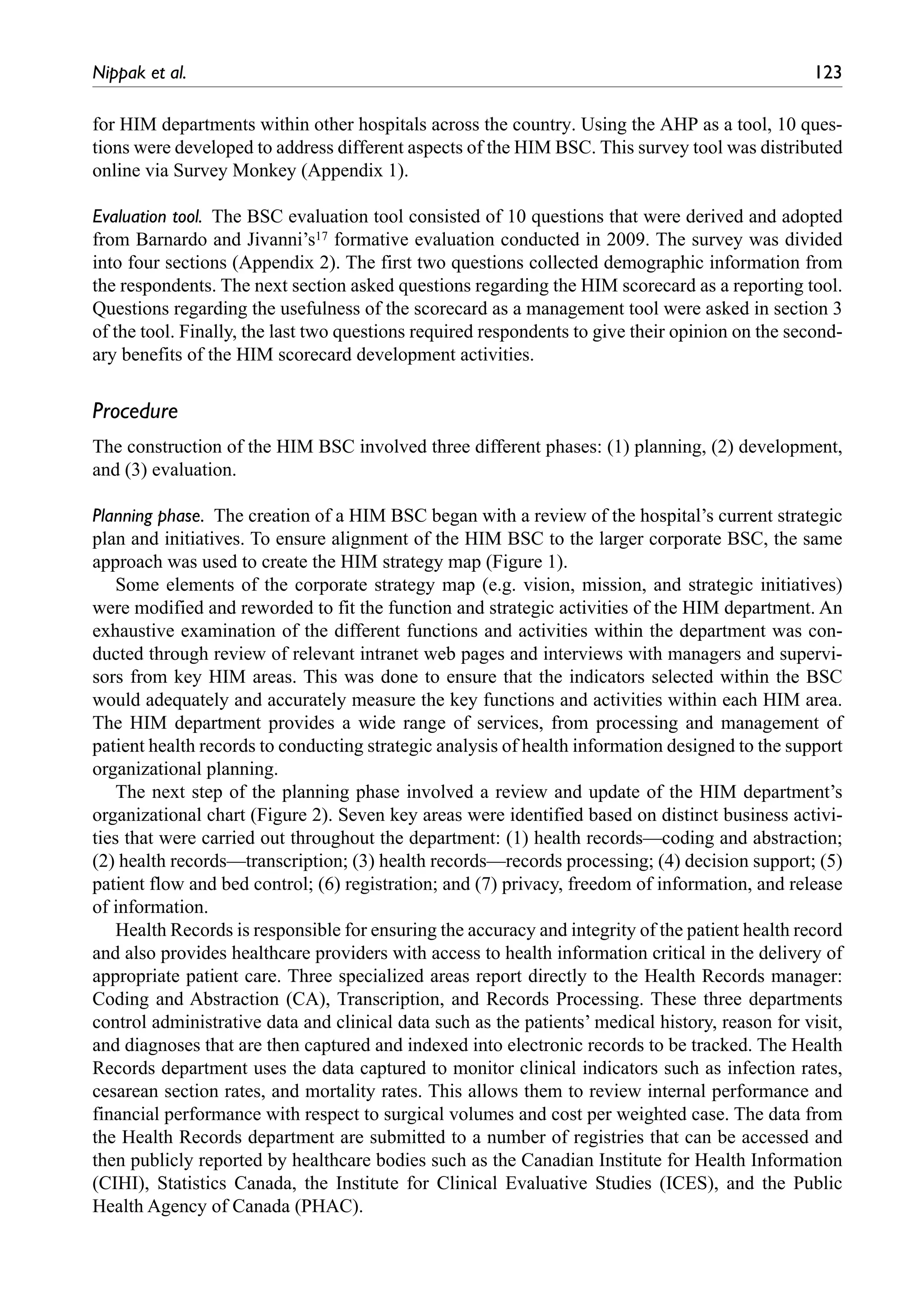 Health Informatics Journal - Balanced Scorecard | PDF