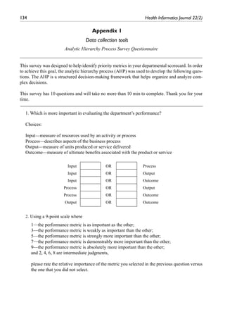 Health Informatics Journal - Balanced Scorecard | PDF