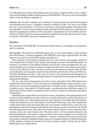 Health Informatics Journal - Balanced Scorecard | PDF