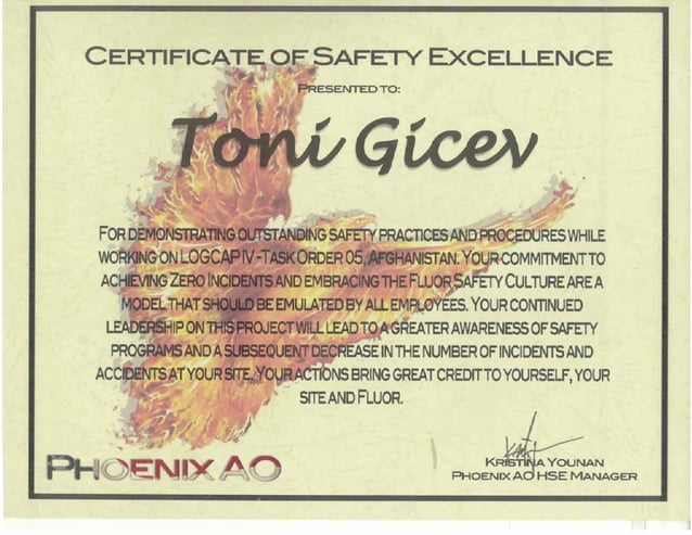 Gicev - Certificates of Appreciation | PPT