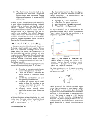 Nuclear Thermal Propulsion Using a Particle-Bed Reactor | PDF
