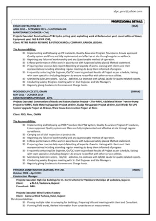 CV for civil engineer (Updated)--- Alpesh Parmar | PDF