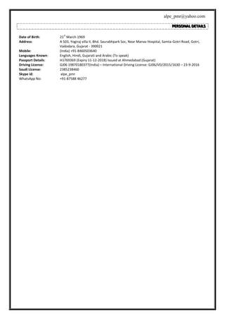 CV for civil engineer (Updated)--- Alpesh Parmar | PDF