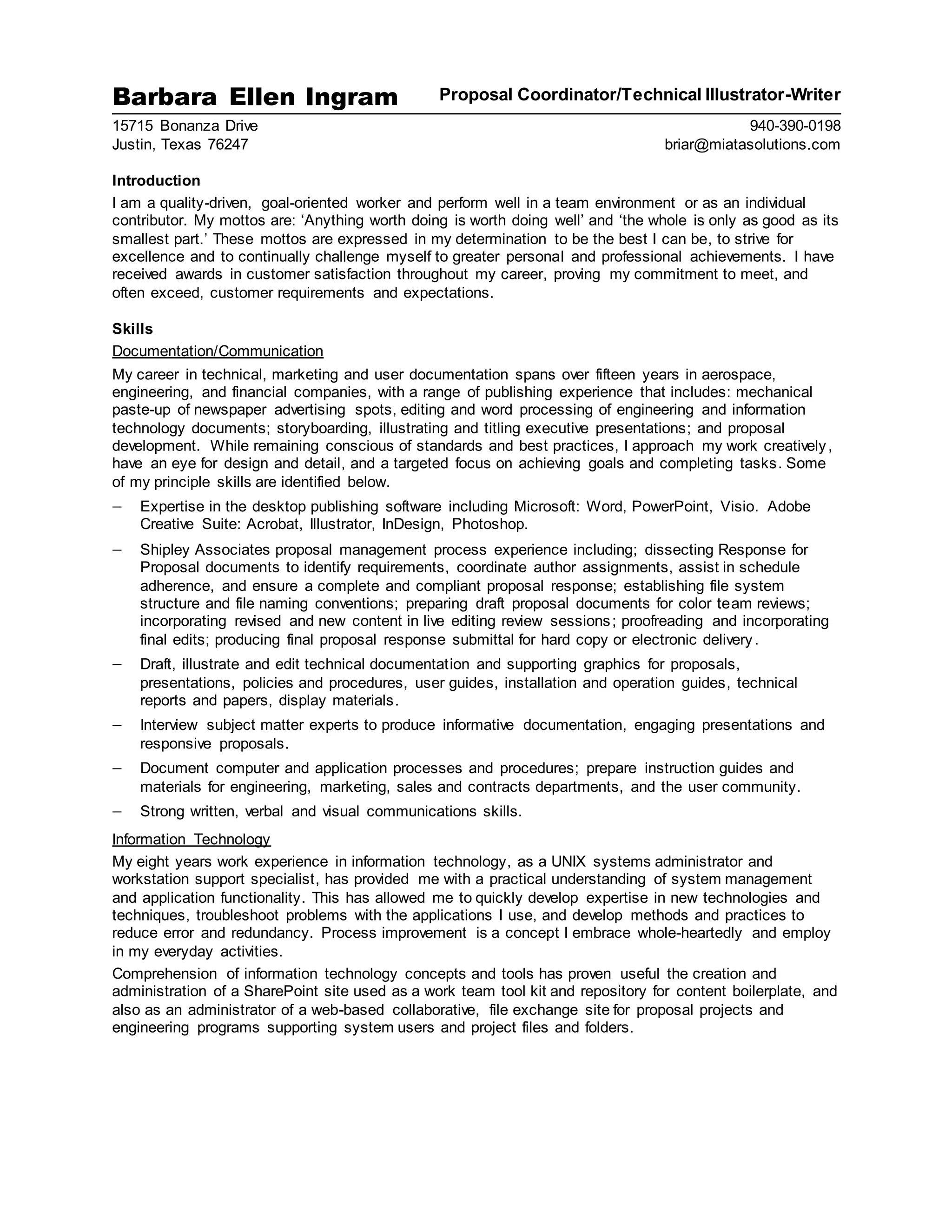 Ingram.Barbara.Ellen-Proposal.Coordinator-Technical.Writer_05-2015-revA | PDF