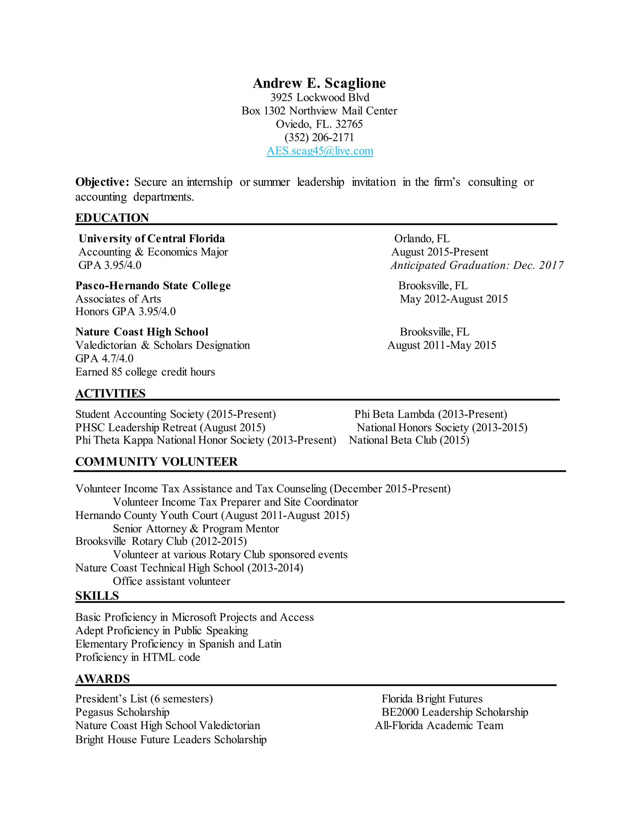 Andrew Scaglione resume2 | DOCX