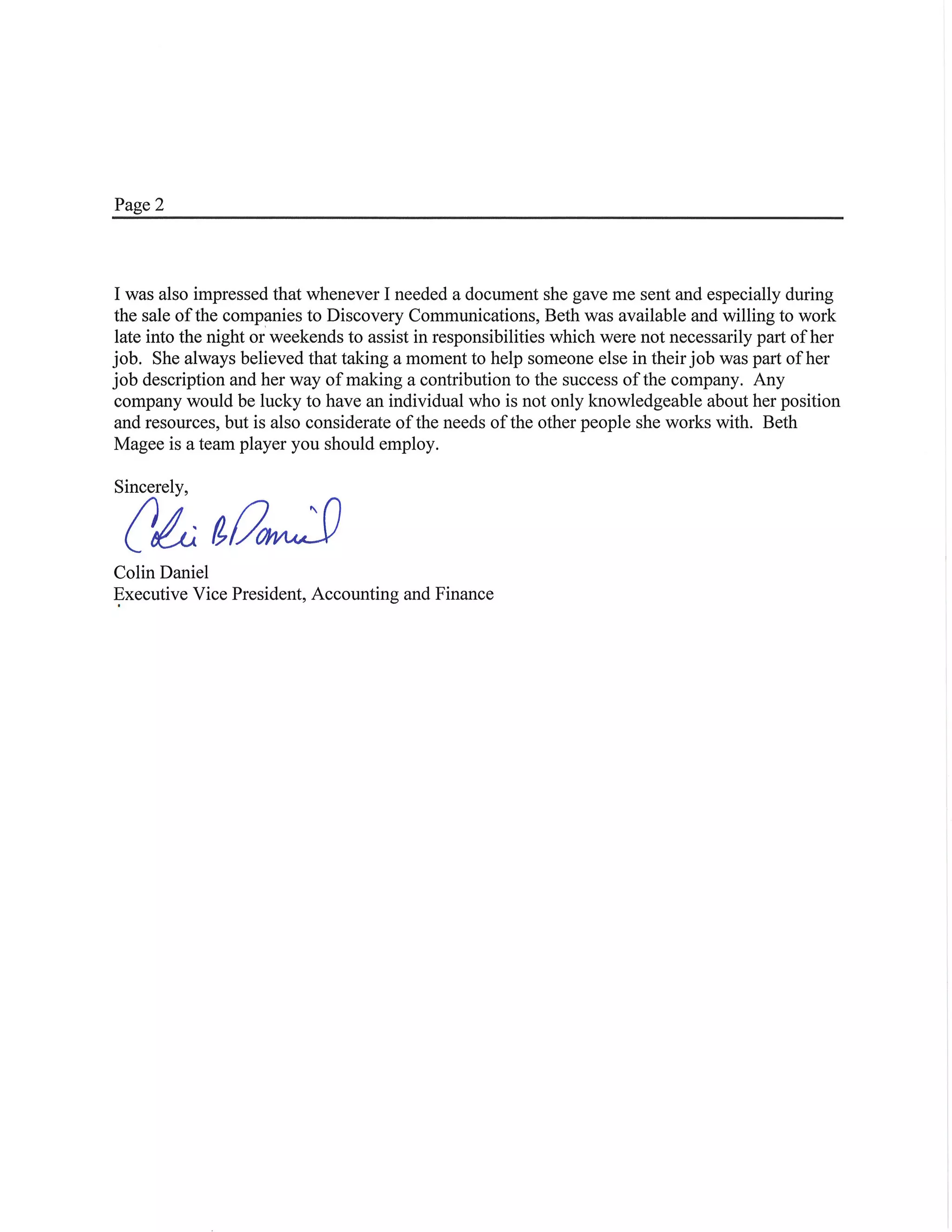 Colin Final Reference Letter Keep | PDF