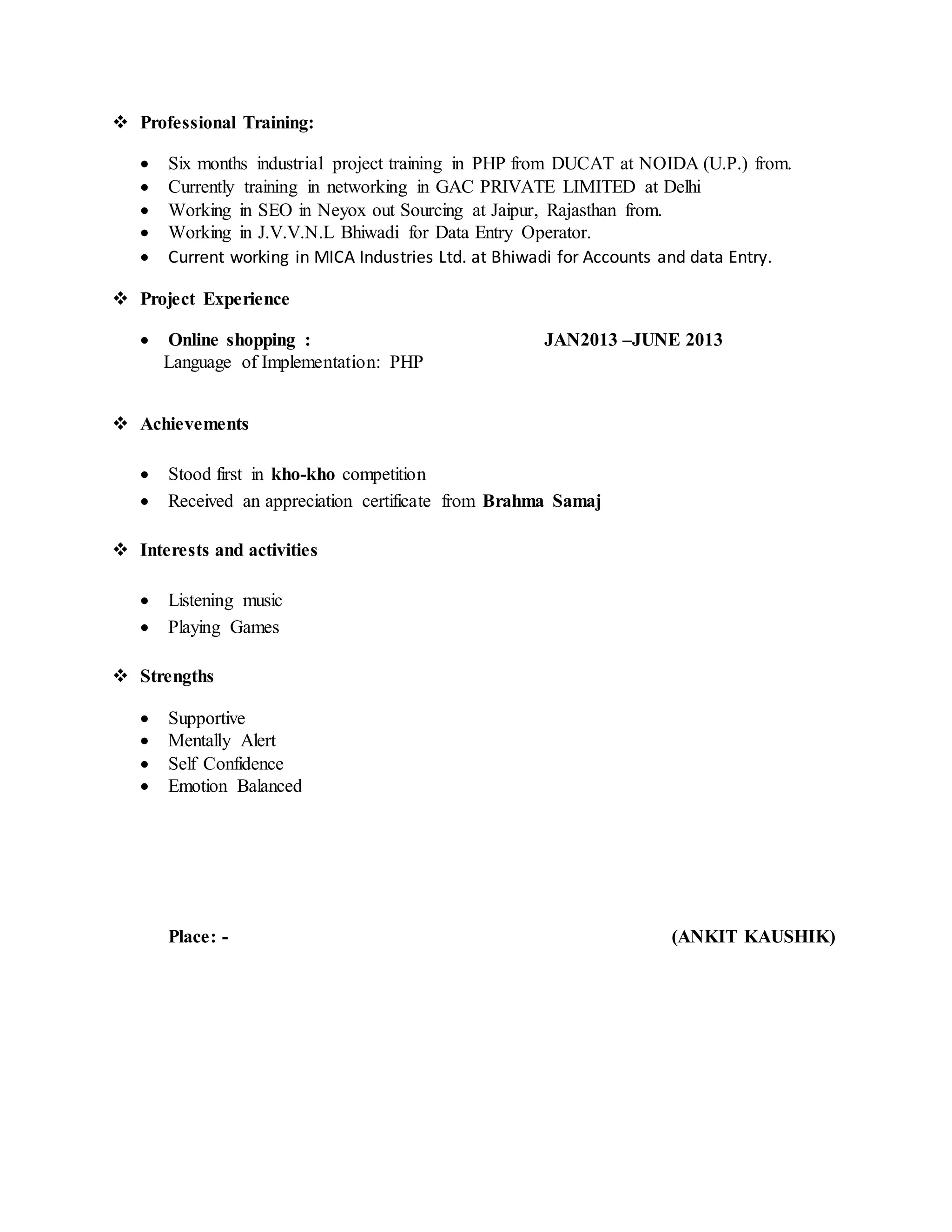 ANKIT KAUSHIK | PDF ANKIT KAUSHIK | PDF