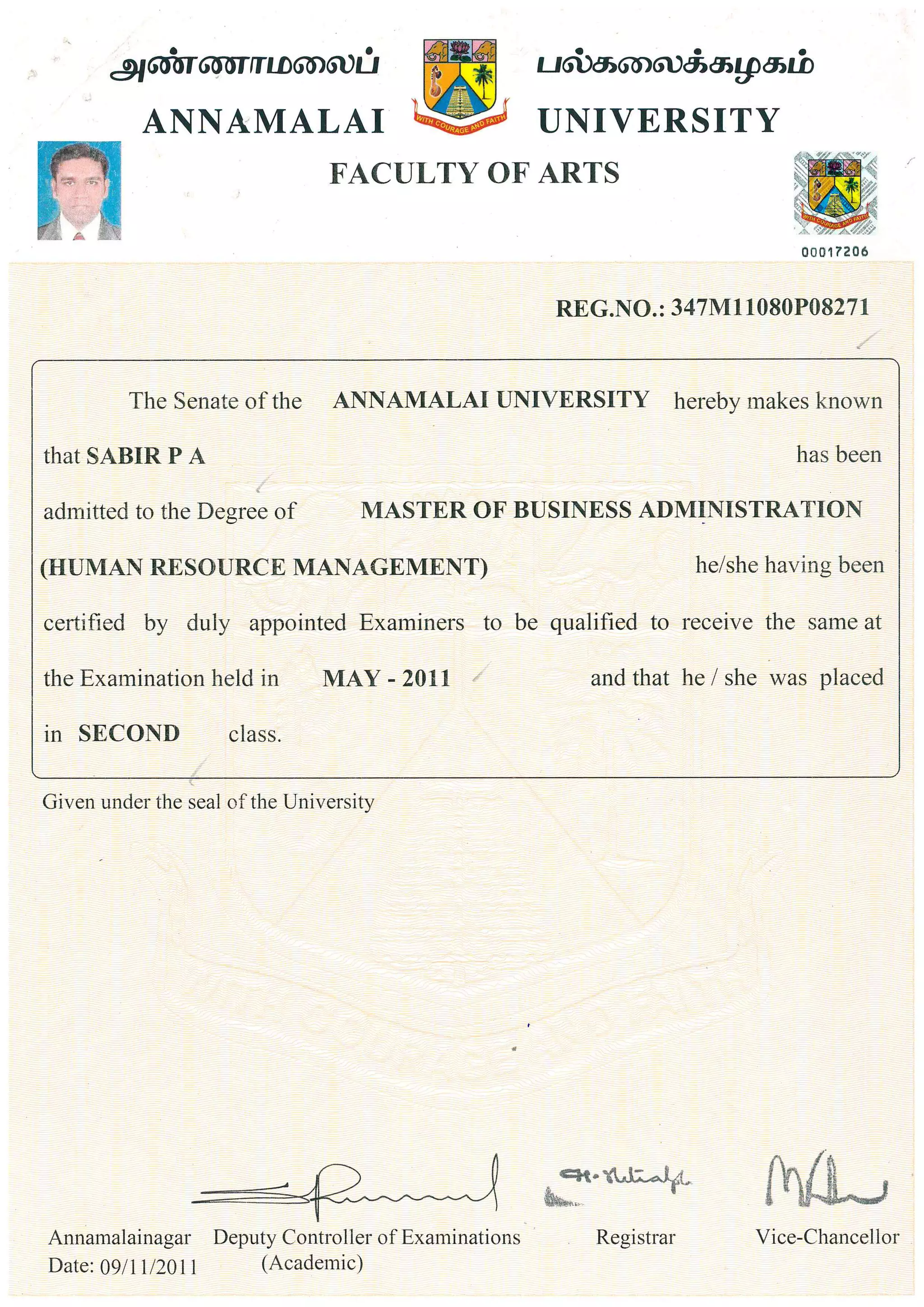 mba certificate | PDF