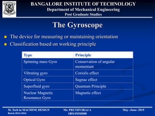 Advances in Gyroscope Technologies | PPTX