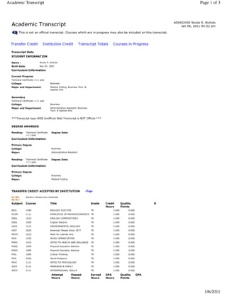 nicole nichols transcript | PDF