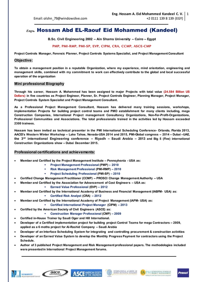 C.V - Hosam A. Eid Mohammed kandeel | DOCX
