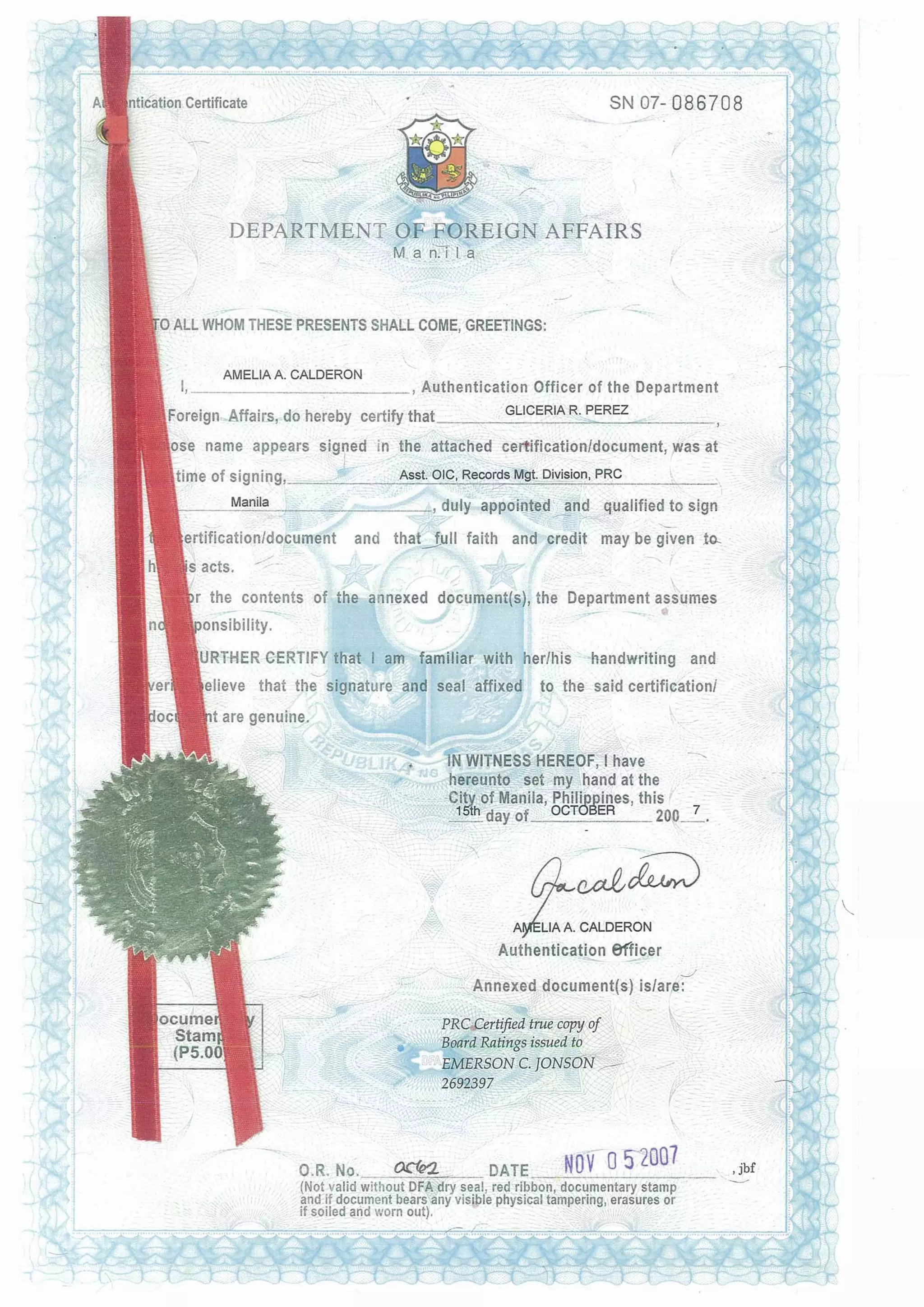 PRC Certified True Copy of Board Ratings | PDF