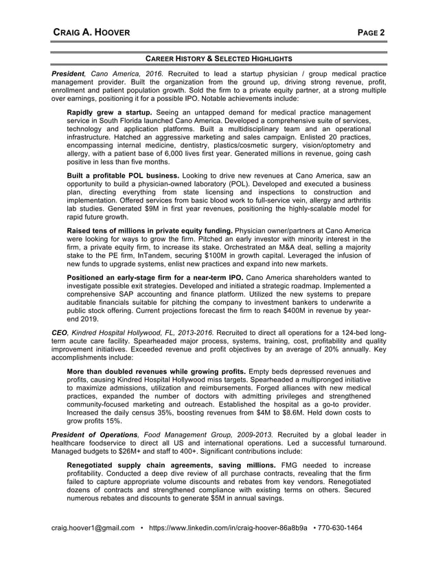 Hoover, Craig EXPANDED RESUME | PDF