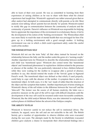 Review of Winnicott | DOCX