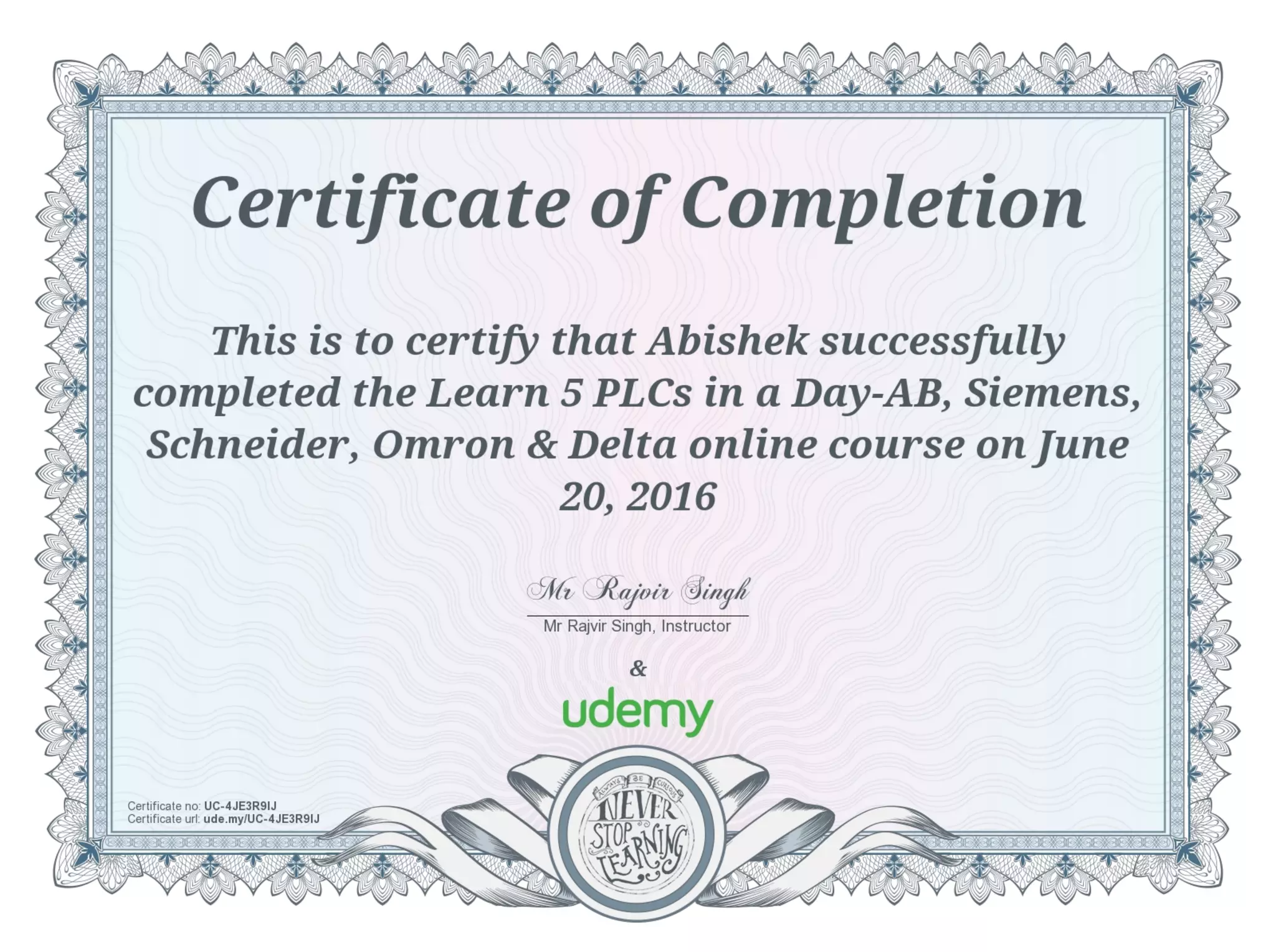 PLC certificate | PDF