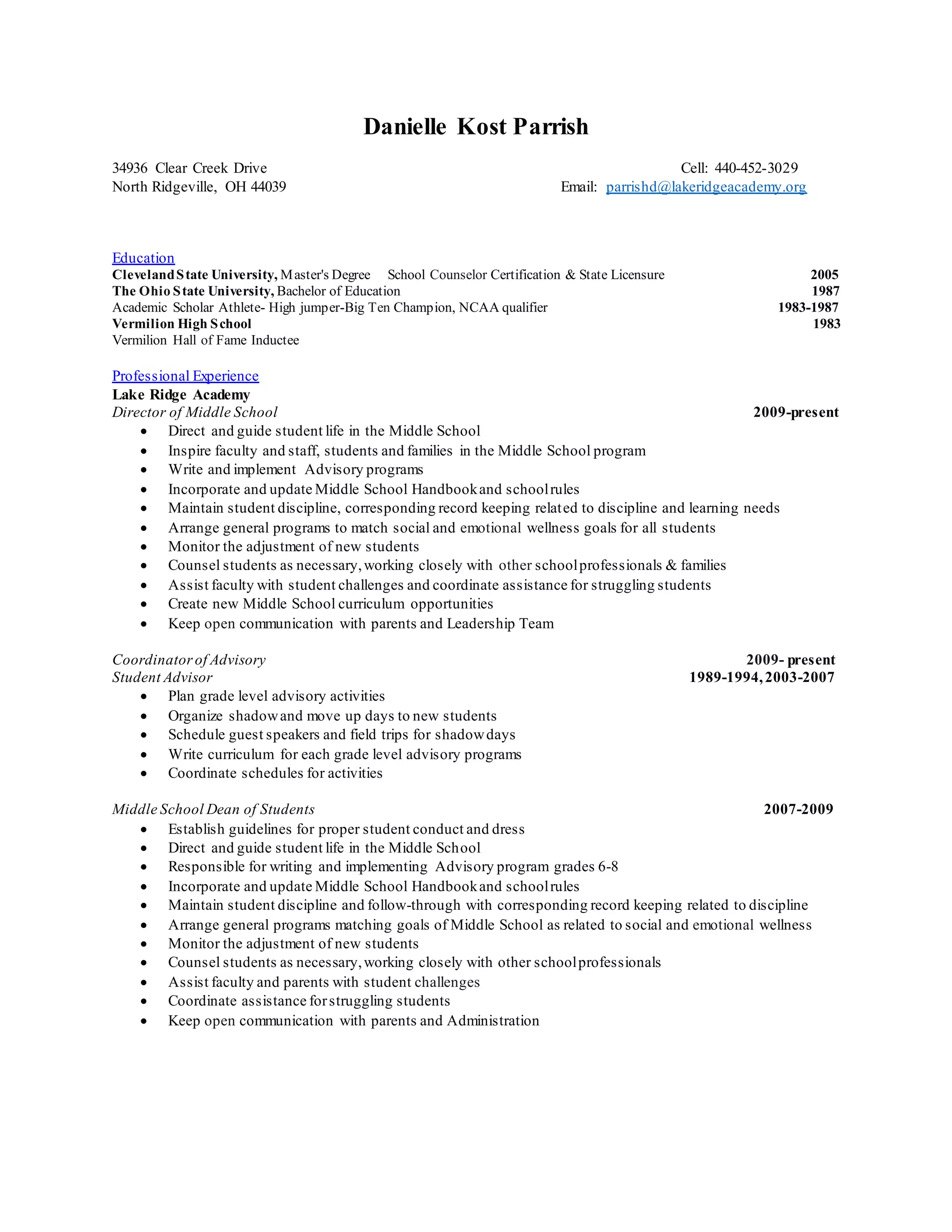 D Parrish resume 2017 | DOCX