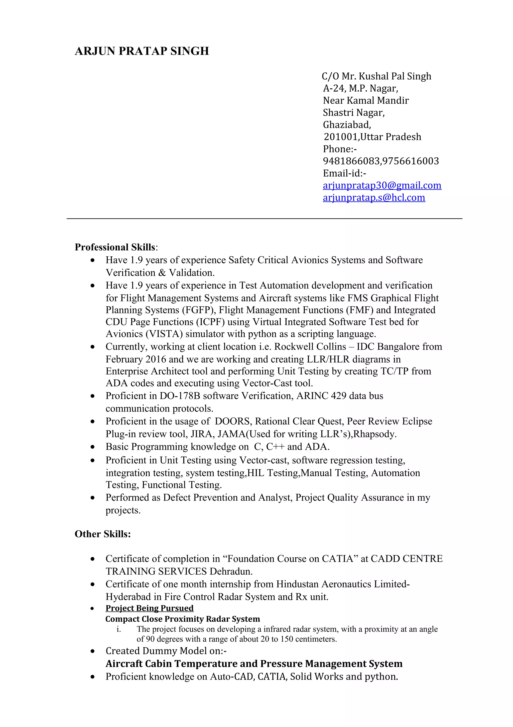 ARJUN_PRATAP_SINGH_RESUME | PDF