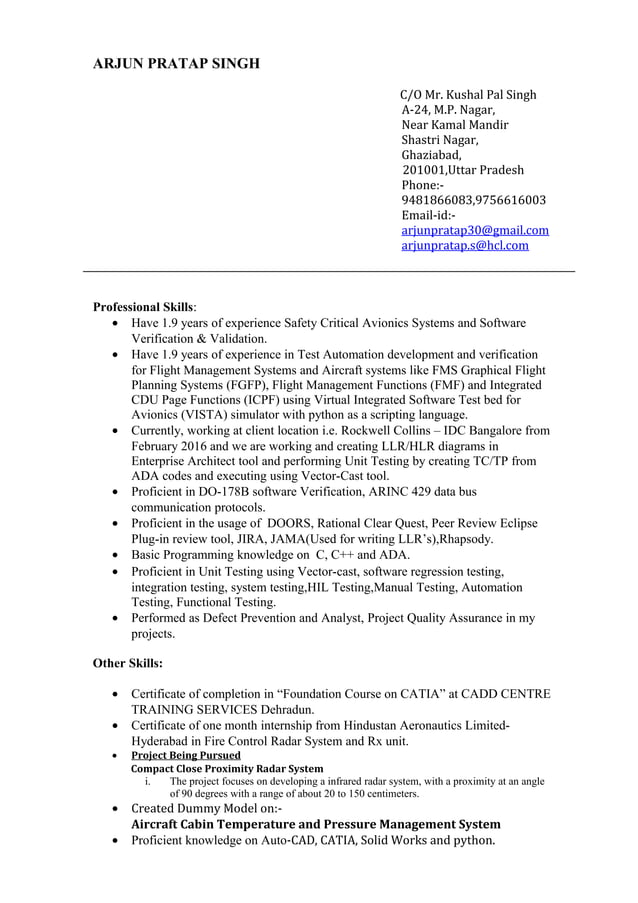 ARJUN_PRATAP_SINGH_RESUME | PDF