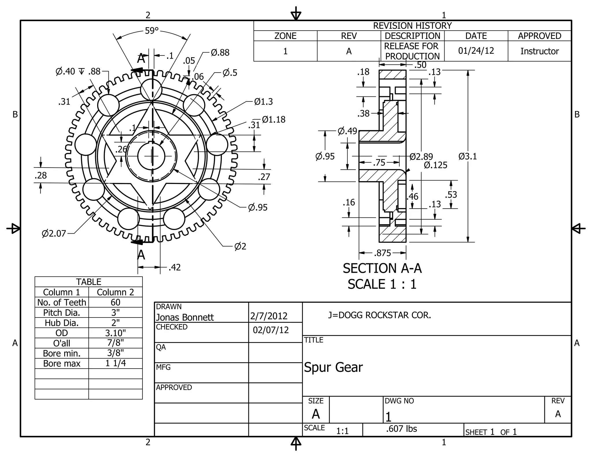 Title block with Spur Gear3 | PDF