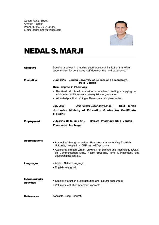 Nedal CV | DOCX