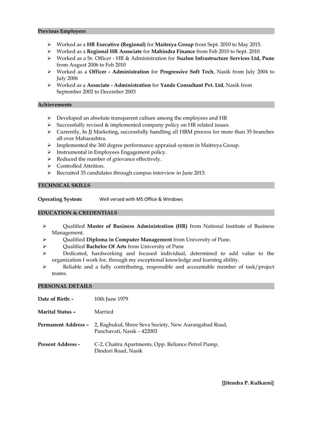 Resume_JITENDRA 1 | PDF