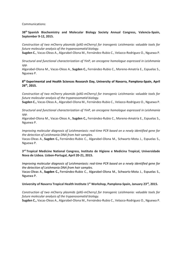 Conferences Abstracts | PDF | Biological Sciences | Science