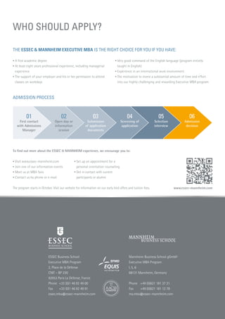 Brochure-ESSEC-Mannheim-ExecutiveMBA-Modular | PDF