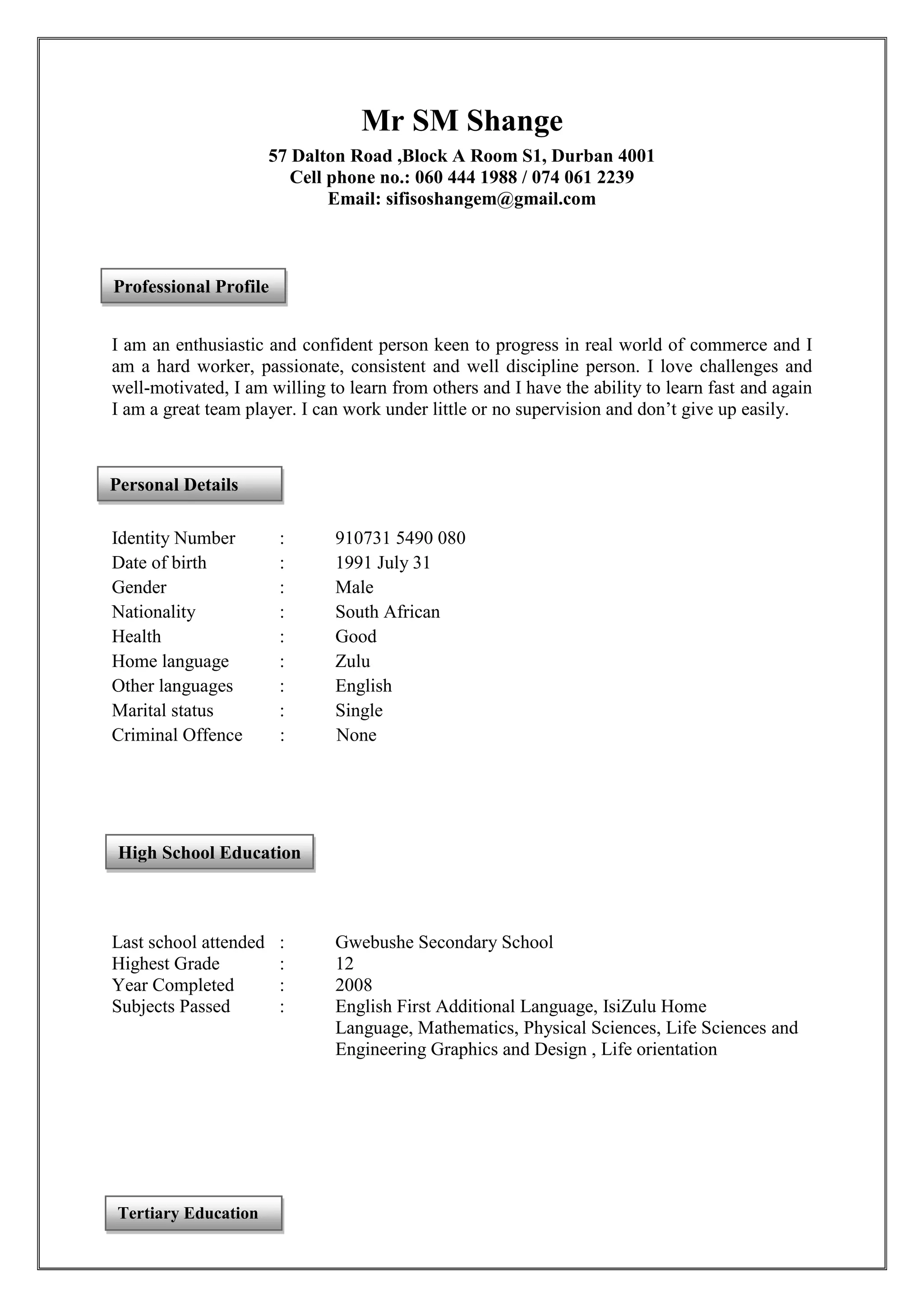 My CV | PDF