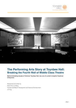Toynbee Theatre Pamphlet_draft3 | PDF