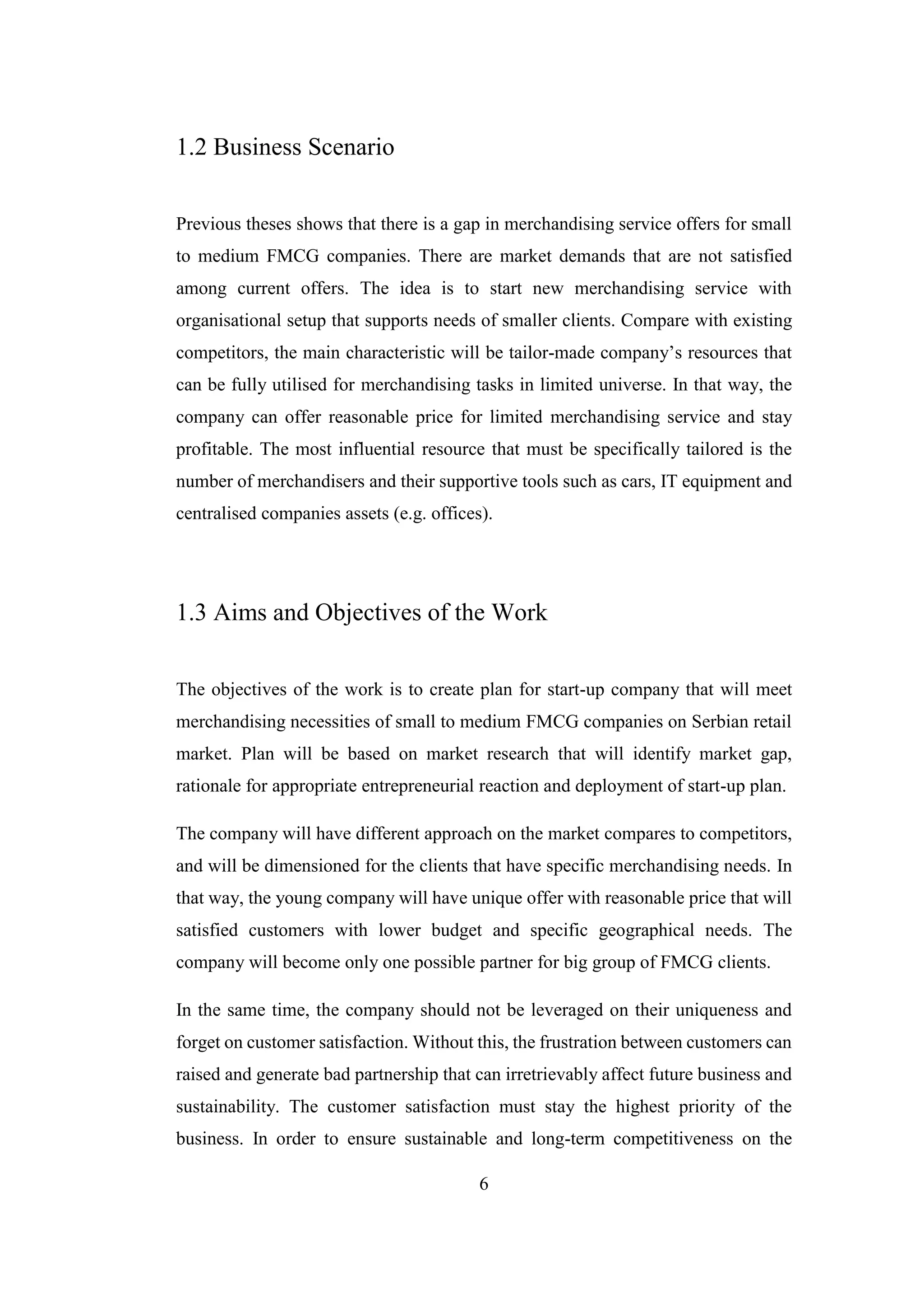 Business Development Proposal Project for a Retail Merchandising ...