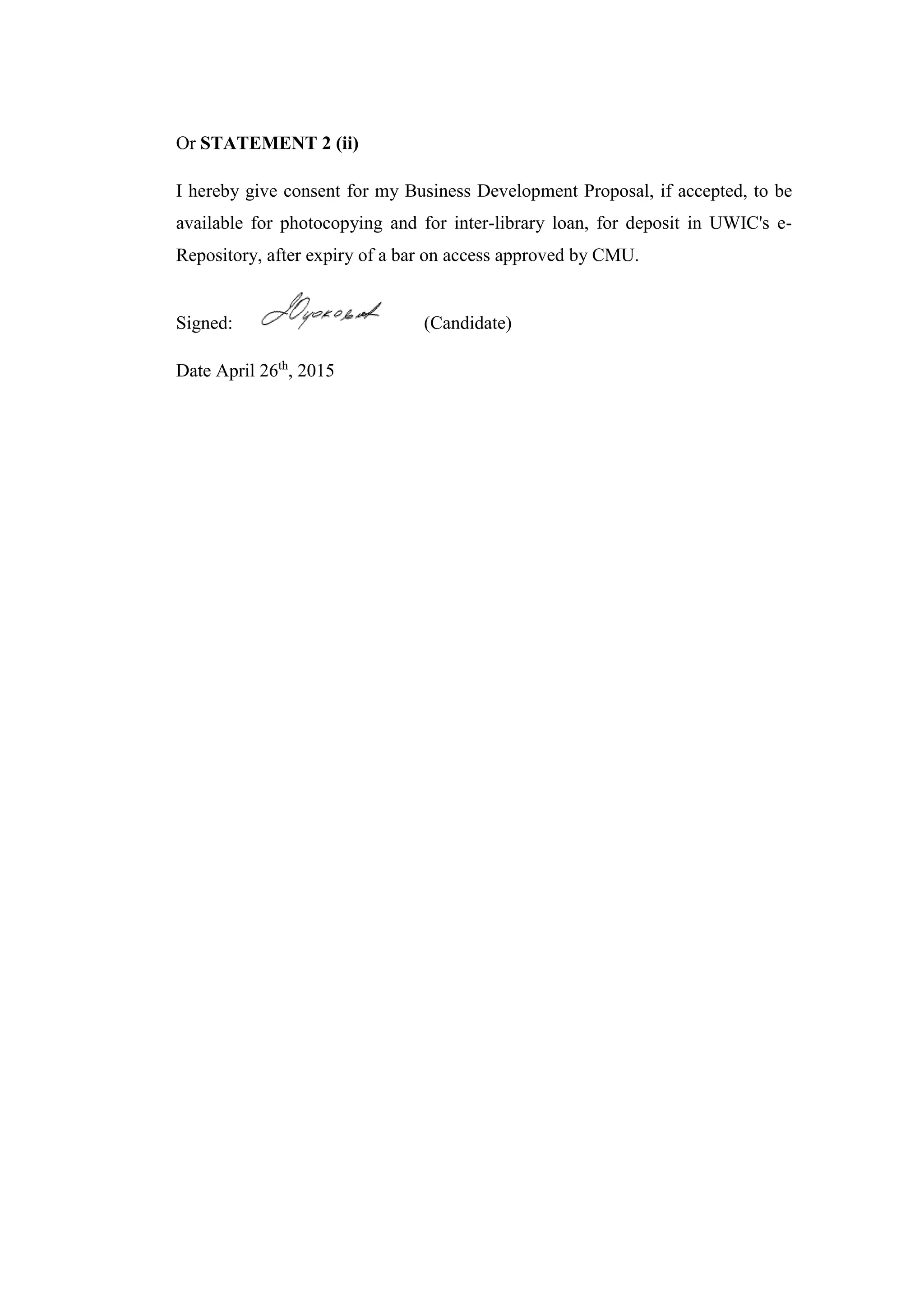 Business Development Proposal Project for a Retail Merchandising ...