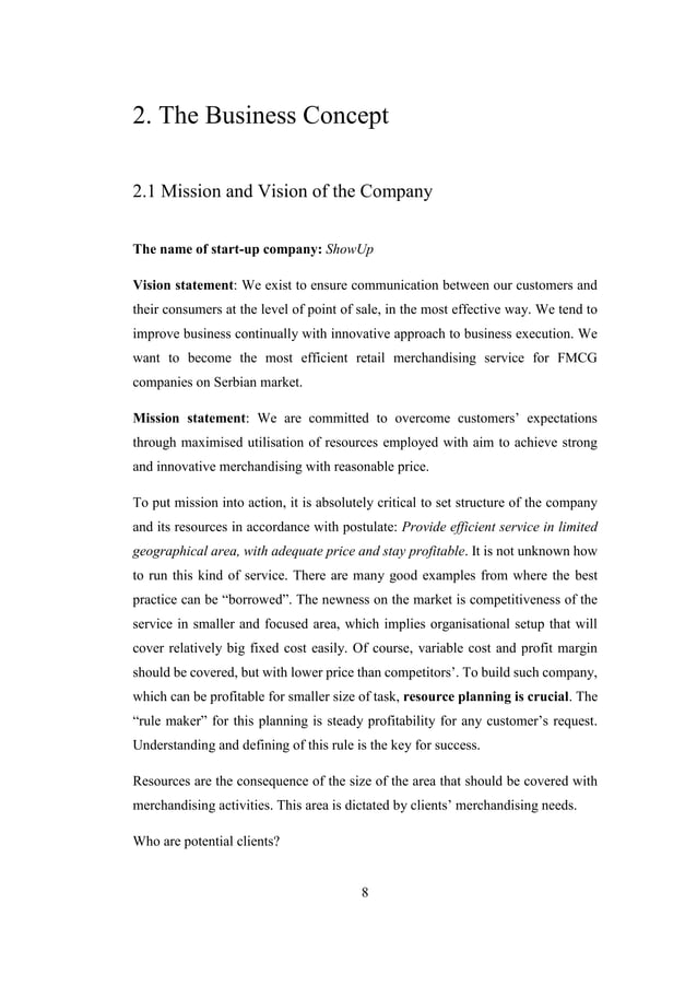 Business Development Proposal Project for a Retail Merchandising ...