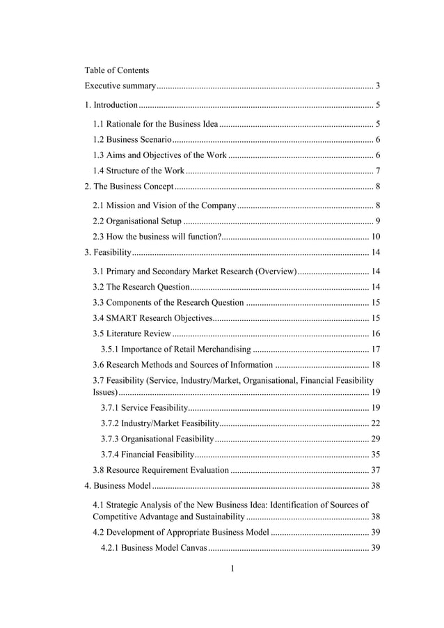 Business Development Proposal Project for a Retail Merchandising ...