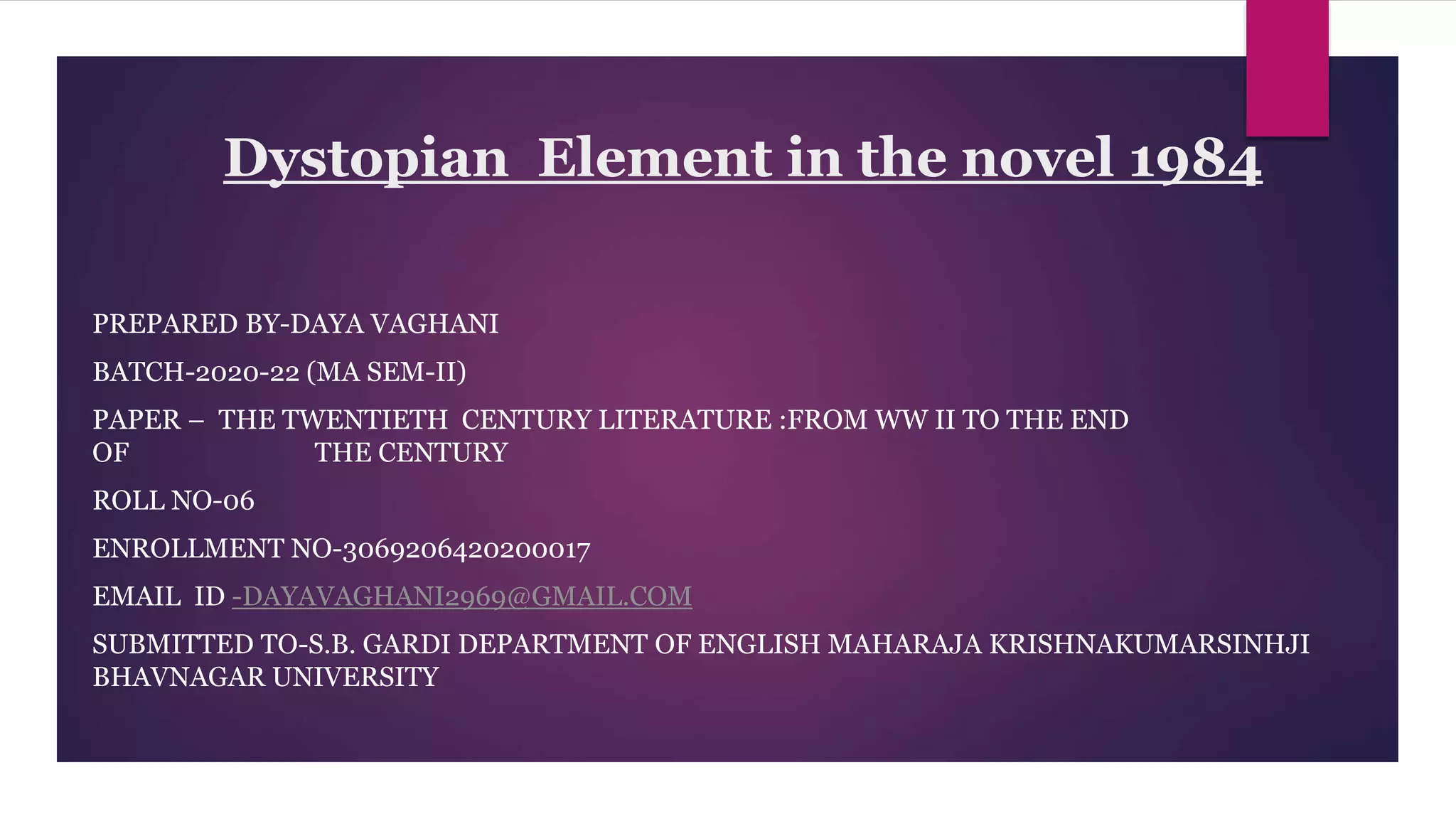 Dystopian element in_the_novel_1984 | PPTX | Drama | Genres
