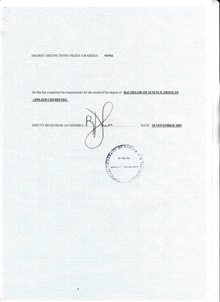 Kwanai Maiseni -NUST Academic Transcript | PDF