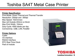 Toshiba Product Presentation | PPTX