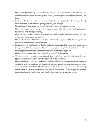 Craft Beer Female Segment | PDF | Alcoholic Beverages | Food & Drink
