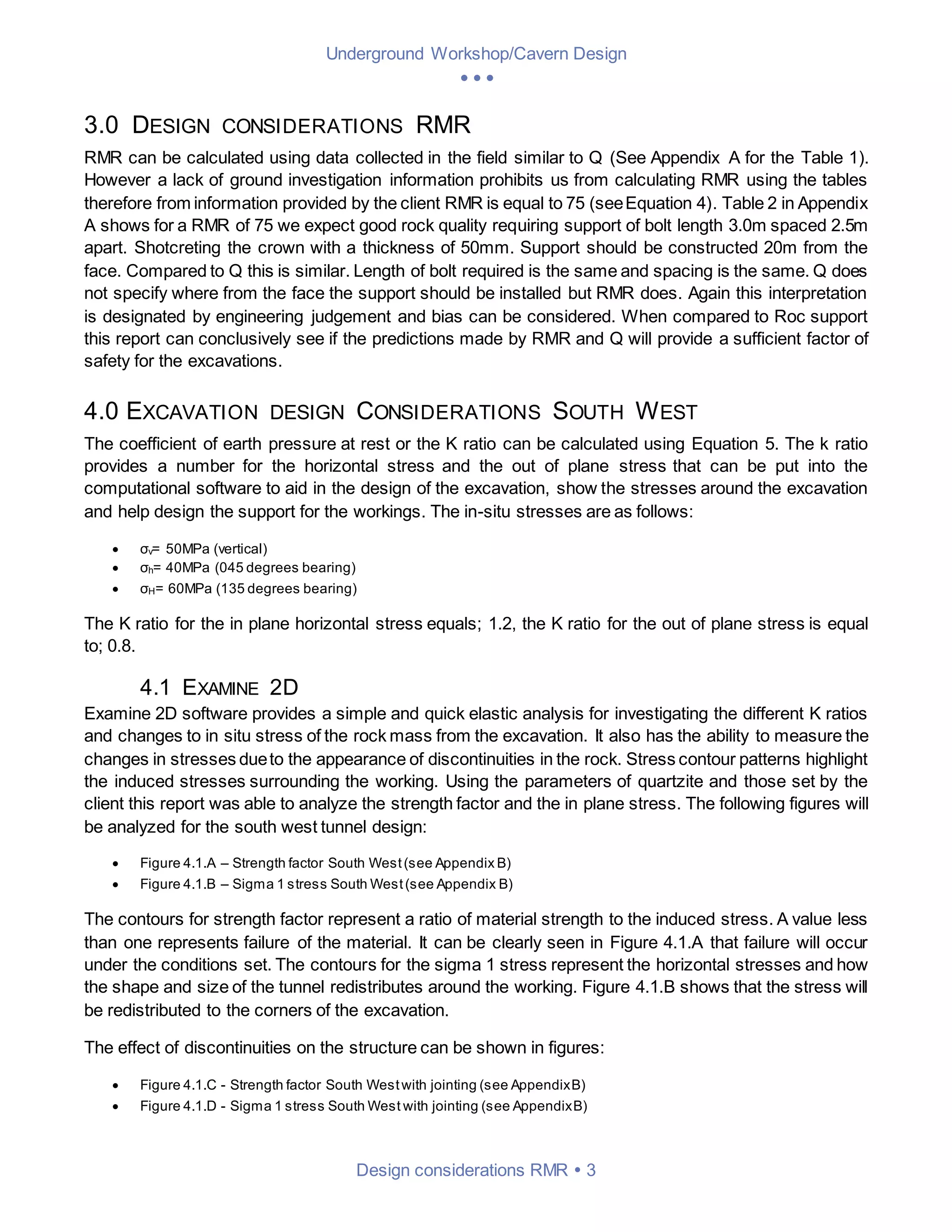 Underground Workshop Cavern Design | DOCX