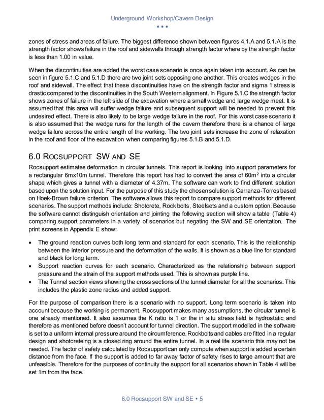Underground Workshop Cavern Design | DOCX | Geology | Science