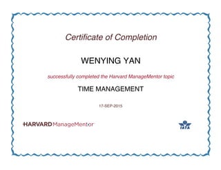 Harvard ManageMentor Certifcates | PDF