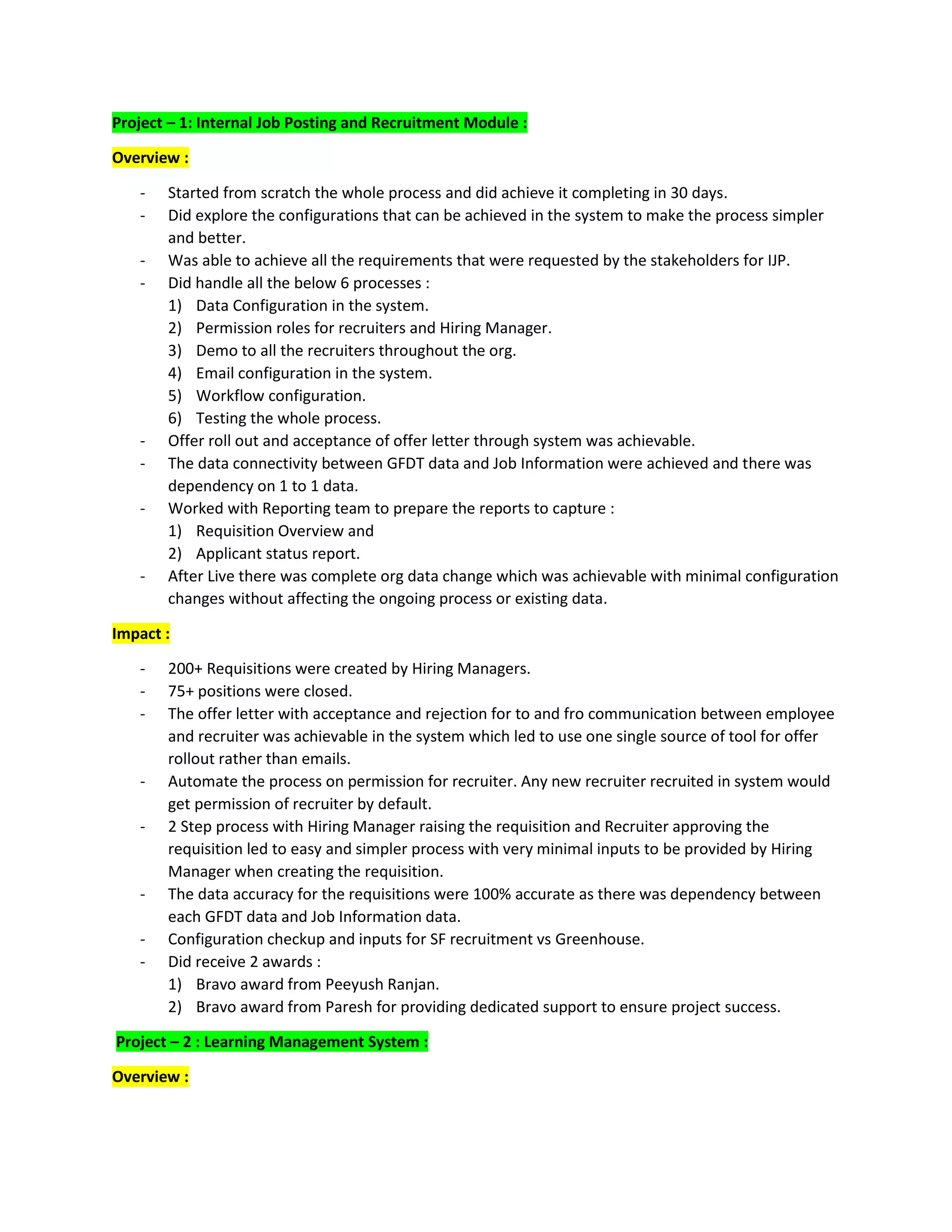 Performance Review - Chiranth | PDF